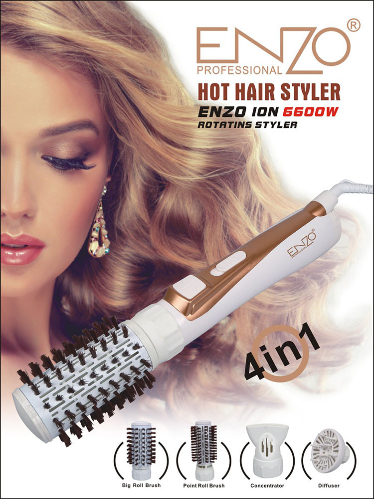 Buy Enzo Salon 4 In 1 360 Automatic Rotating Ceramic Hot Air Wind Comb ...