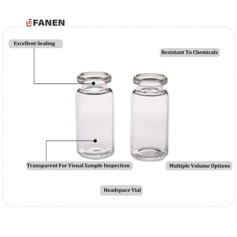 Buy Fanen 10ml Borosilicate Glass Medicine Vial B-tubular Clear ...