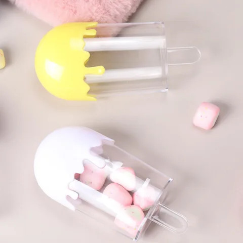 Buy Ice Cream Shape Wedding Candy Box Popsicle Transparent Plastic Pink ...