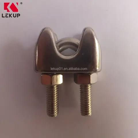 Buy Italian Type Cable Clip Clamp High Polished Cable Clamps Stainless ...