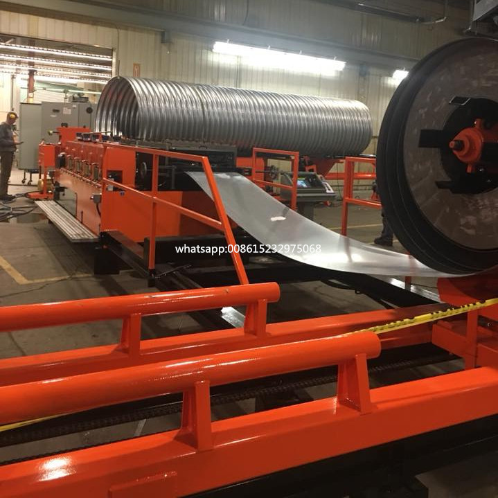 Buy Metal Culvert Pipe Making Machine Corrugated Steel Pipe Machine ...