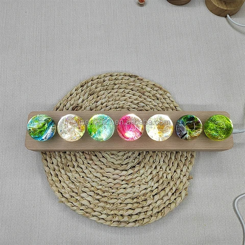 Buy Mini Colored Crystal Ball Dream Theme Night Light Glazed Sphere Body Gem Room Decoration ...