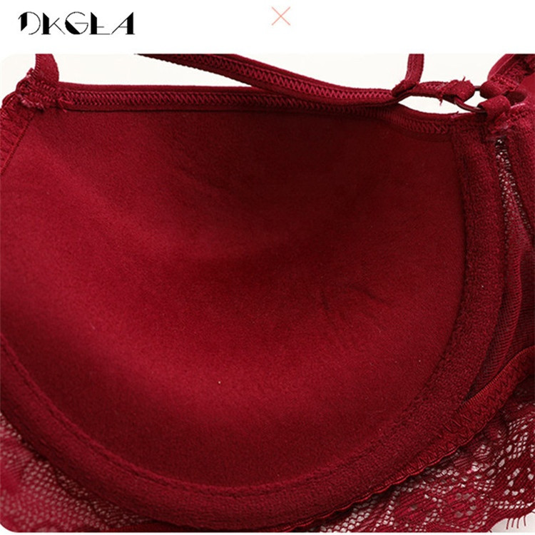 Buy New Top Bra Set Push-up Brassiere Bandage Black Embroidery Lingerie ...