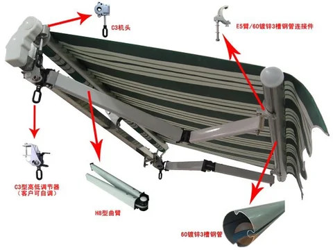 Buy Oem Large Outdoor Retractable Caravan 270 Awning Tent Outdoor ...