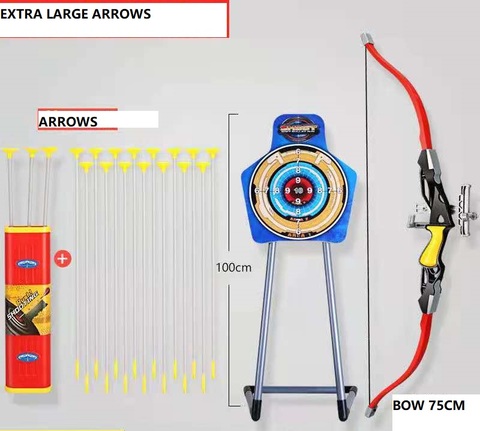 Buy Plastic Shooting Game Archery Set Target Kids Bow Arrow Toy ...