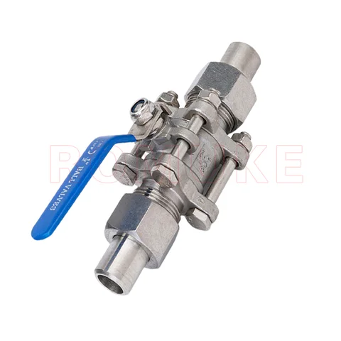 Buy Q21f-16p Stainless Steel Cf8 Cf3 Cf8m Cf3m Three-piece Union Butt Welding Manual Ball Valve ...