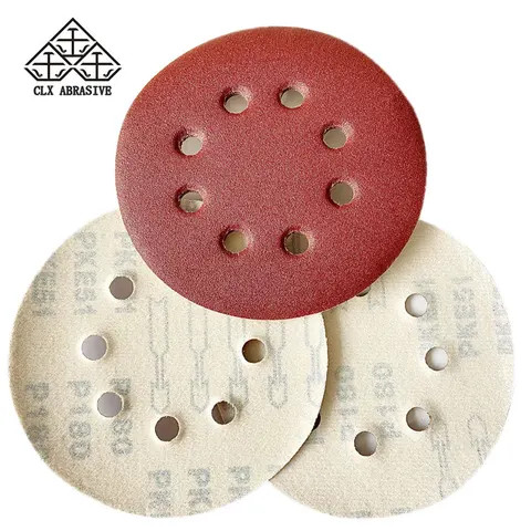 Buy Round Sand Disc 5 Inch 8 Holes Aluminum Oxide Hook And Loop ...