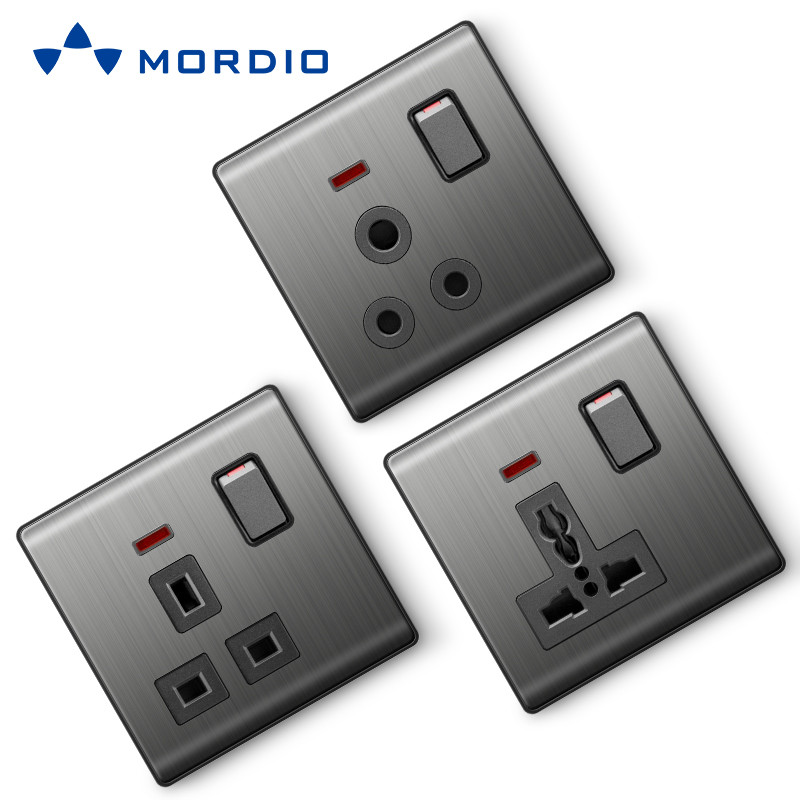 Buy Saso Ce Stainless Electrical Wall Switches Socketes 13a Switch ...