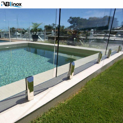Buy Security 12mm Stainless Steel Fence Balustrade Glass Frameless ...