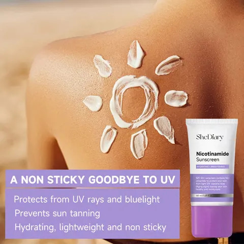 Buy Shediary Organic Nicotinamide Sunscreen Spf 50 Vitamin C Uv ...