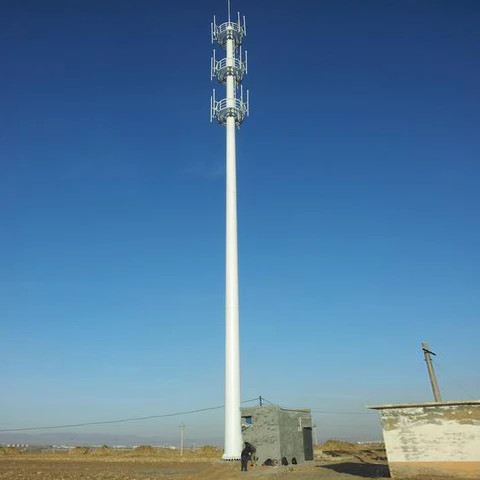 Buy Single Steel 10m/120m Telecom Pole With Camouflage Monopole For ...