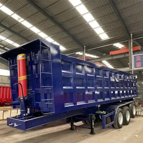 Buy Tri Axle Four Axle 45 Cubic Meter Transport 60 To 100 Ton Steel U ...