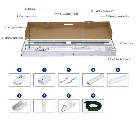 Buy Tuya Application Control Remote Electric Track System Adjustable ...