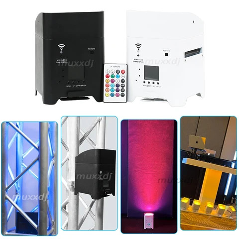 Buy Uplights Battery Wireless 6x18w Rgbwauv Led Par Battery Dj Club ...