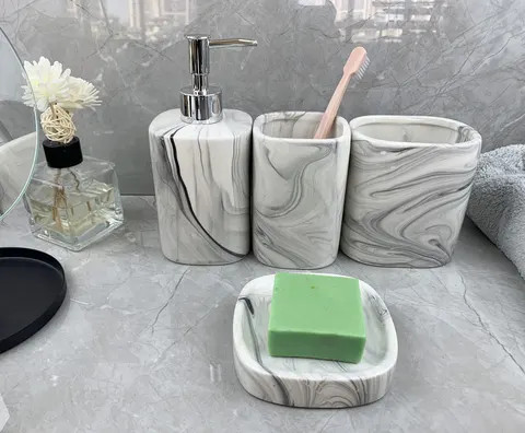 Buy Washroom Decoration Accessory Set New 3d Square Stone Surface ...