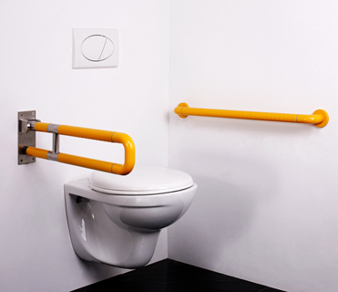 Buy White Anti-slip Hinged Handicap Toilet Grab Bars Fold Down Grab Bar ...