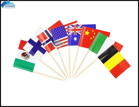 Buy World Country Toothpick Flag Small Mini Cocktail Cupcakes Card ...