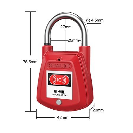 Buy Smart Ic Card Padlock Sc02 from Guangzhou Beian Lock Technology Co ...
