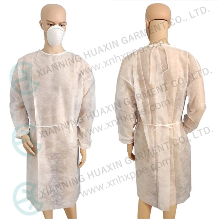 Buy Disposable Breathable White Pp Isolation Gown Apron For Hospital ...