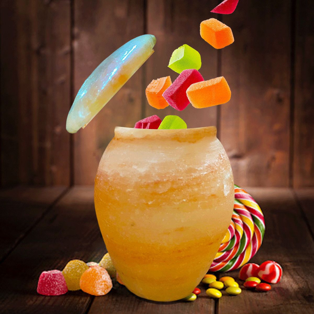 Buy Himalayan Pink Salt Candy Jar from Salt Bay LLC, Pakistan ...