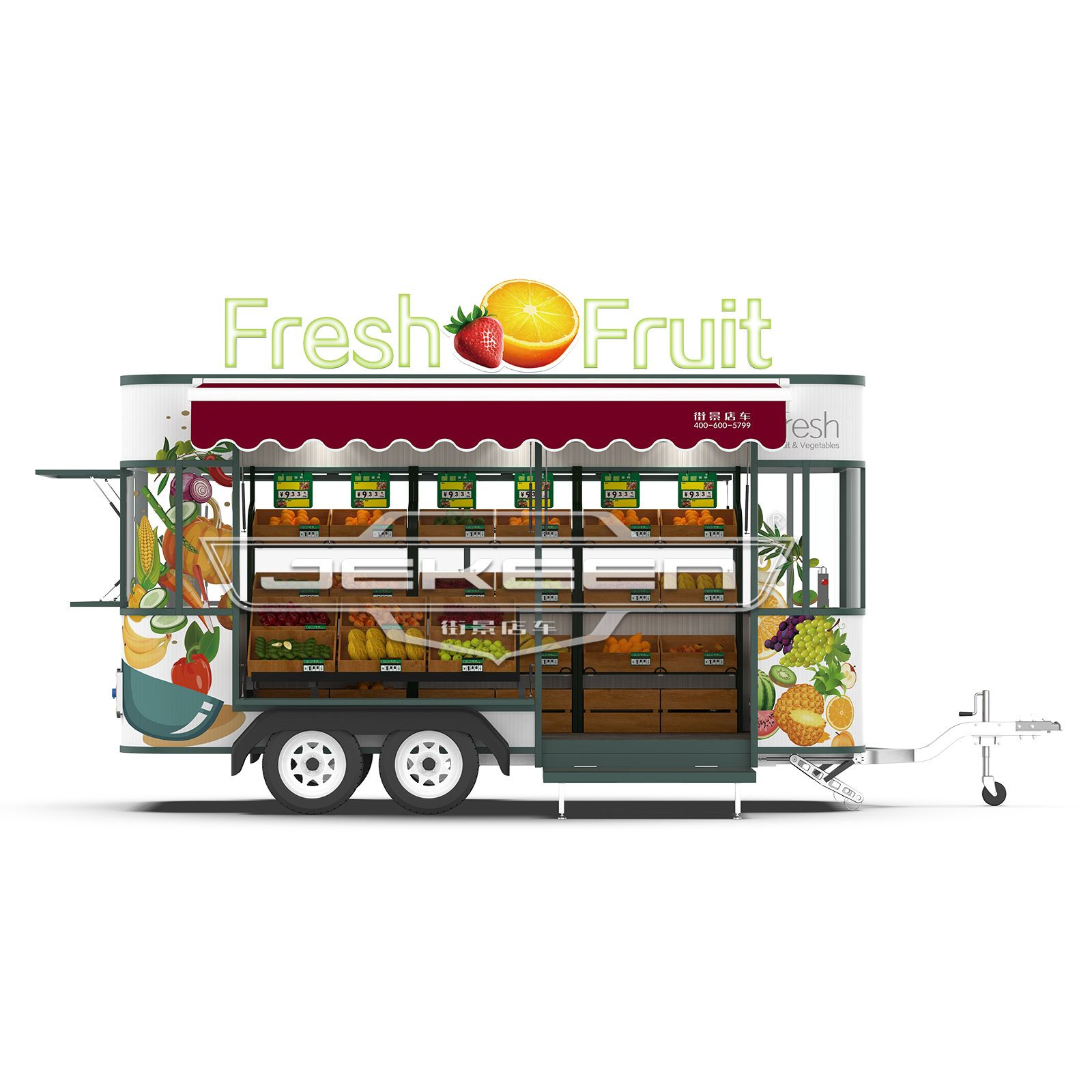 Buy Rosen Series Fruit Vegetable Trailer - Jekeen Food Trailer For Sale ...
