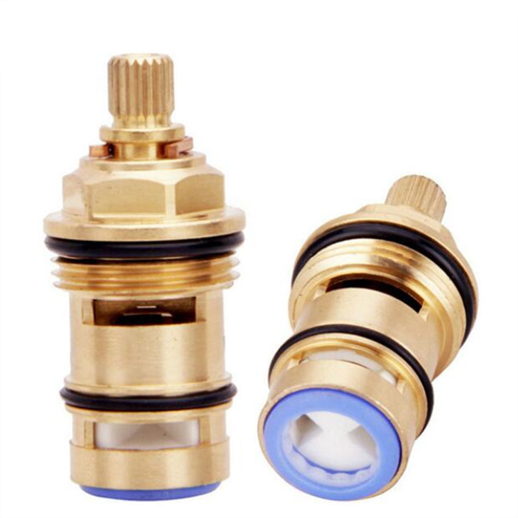 Buy 1/4 Turn Brass Ceramic Disc Cartridge Faucet Bathroom Valve Core ...