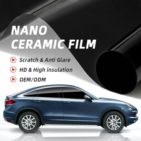 Buy 1.52x30m Removable Black Decoration Automotive Nano Ceramic Tinting ...