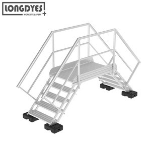 Buy Aluminum Crossover Bridge With Roof Stair For Safety Access ...