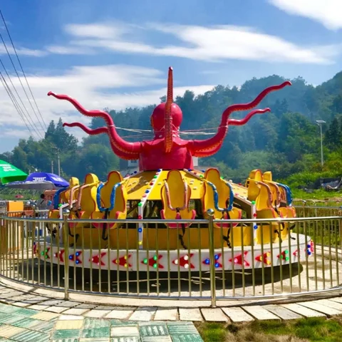 Buy Attraction Amusement Park Kids Carnival Rides Fairground Octopus ...