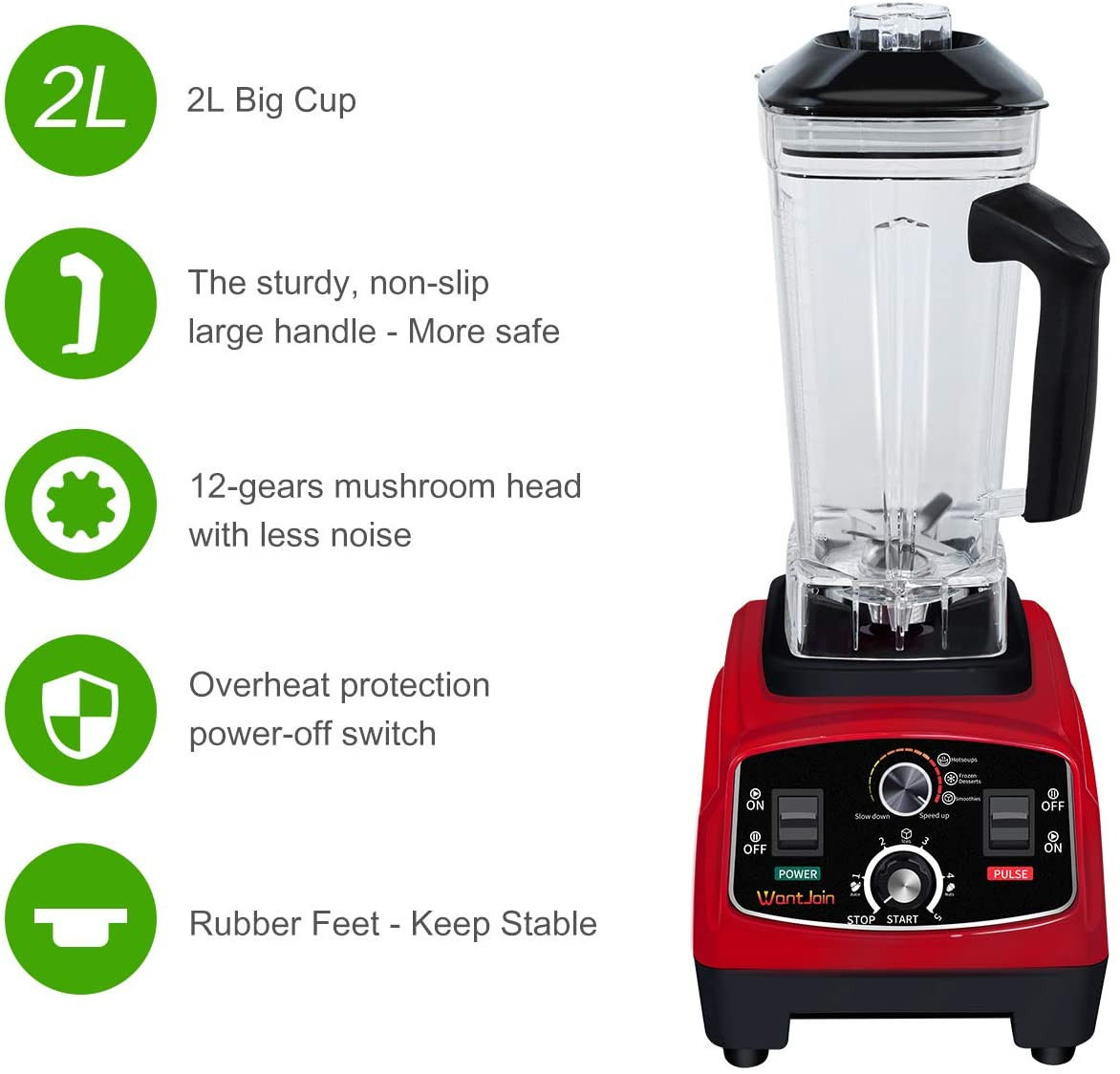 Buy Blander Food Processor Blender Heavy Duty Commercial Blender from ...