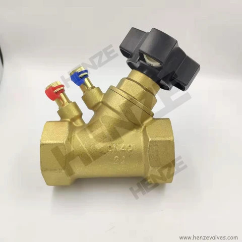Buy Bsp, Npt Female Threaded Brass Balancing Valve Pn10, Pn16 from ...