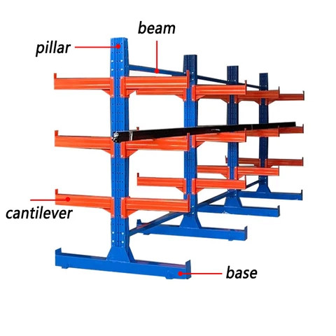 Buy Cantilever Shelf 5 Layer Stacking Plate Steel Pipe Car Load 1000kg ...