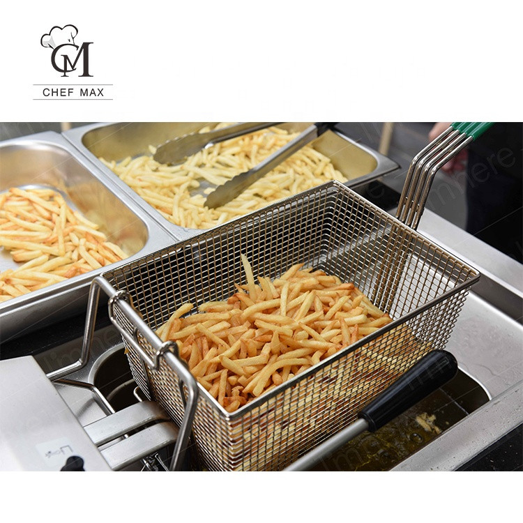 Buy Commercial Custom Countertop Stainless Steel Double Cylinder Fried ...