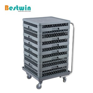 Buy Commercial Kitchen Equipment Glass Rack Dolly Dish Storage Trolley ...