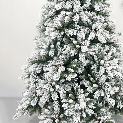 Buy Custom 7.5 White Snow Flocked Artificial Flocked Christmas Tree ...