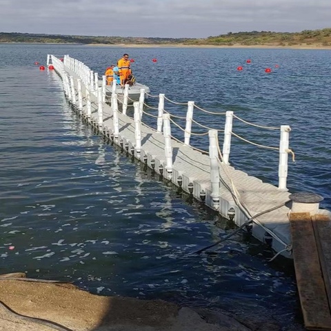 Buy Customized Modular Floating Pontoon Pump Bridge Seaside Pumping ...