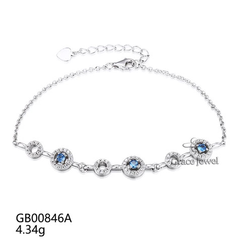 Buy Grace Jewelry Classy Design High Quality Custom Zircon Nature Blue ...