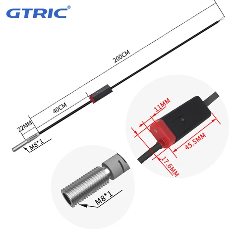 Buy Gtric Mini Diameter M8 200mm Photoelectric Switch Diffuse Type Pnp ...