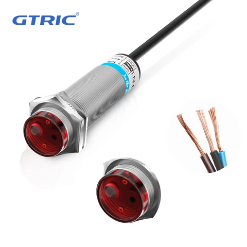 Buy Gtric Optical Switch Photoelectric Reflector M18 10-30vdc 3-wires Npn Pnp Retro-reflective ...