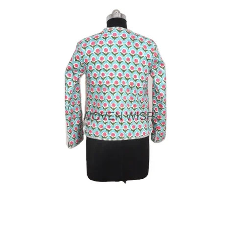 Buy Hand Block Print Jacket Print Quilted Coat Jacket, Cotton Coat ...
