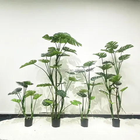 Buy High Quality Monstera Plant Plastic Leaf Small Large Potted ...