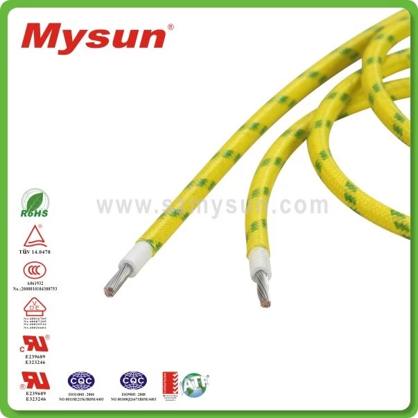 Buy High Temperature Fiber Glass Braided Silicone Wire Ul Certificated ...