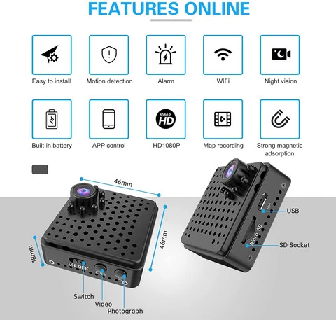 Buy Ikevision W18 1080p Wireless Body Camera With Clip 1105mah Battery ...