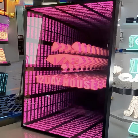 Buy Mirror Infinity Letter Sign Rgb 3d Infinity Mirror Custom Led Sign ...