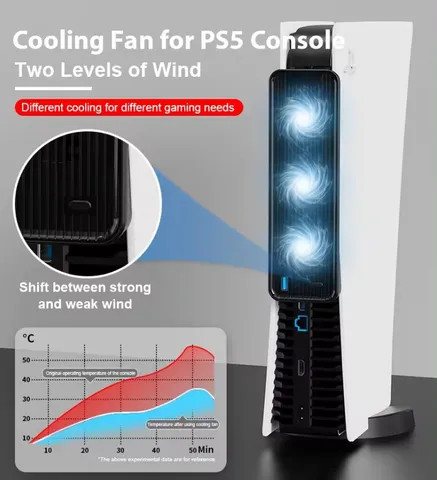 Buy New Design Ps5 Cooling Fan With Usb 3.0 Port Cooler With Three Fans ...