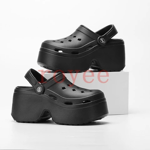 Buy Outdoor High-heeled Beach Sandals Platform Clogs Shoes For Women ...