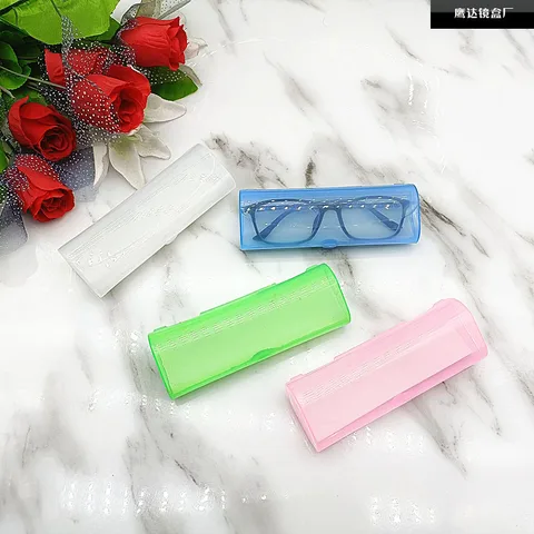 Buy Plastic 207 Transparent Color Plastic Glasses Box Simple Portable ...