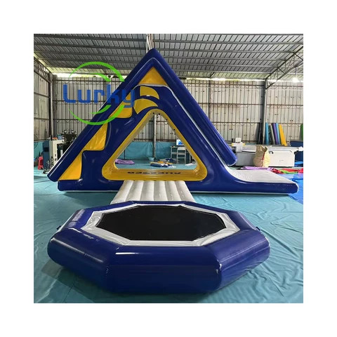 Buy Popular Inflatable Water Slide Water Park Climbing Wall Triangle ...