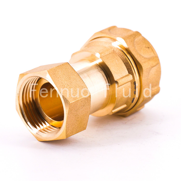 Buy Spain Market Female Threaded Straight Coupler Coupling Compression Brass Forging Pe Pipe ...