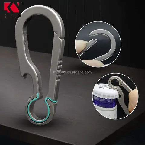 Buy Titanium Carabiner Keychain Clip Mini Keychain Hook Small Key Clip ...